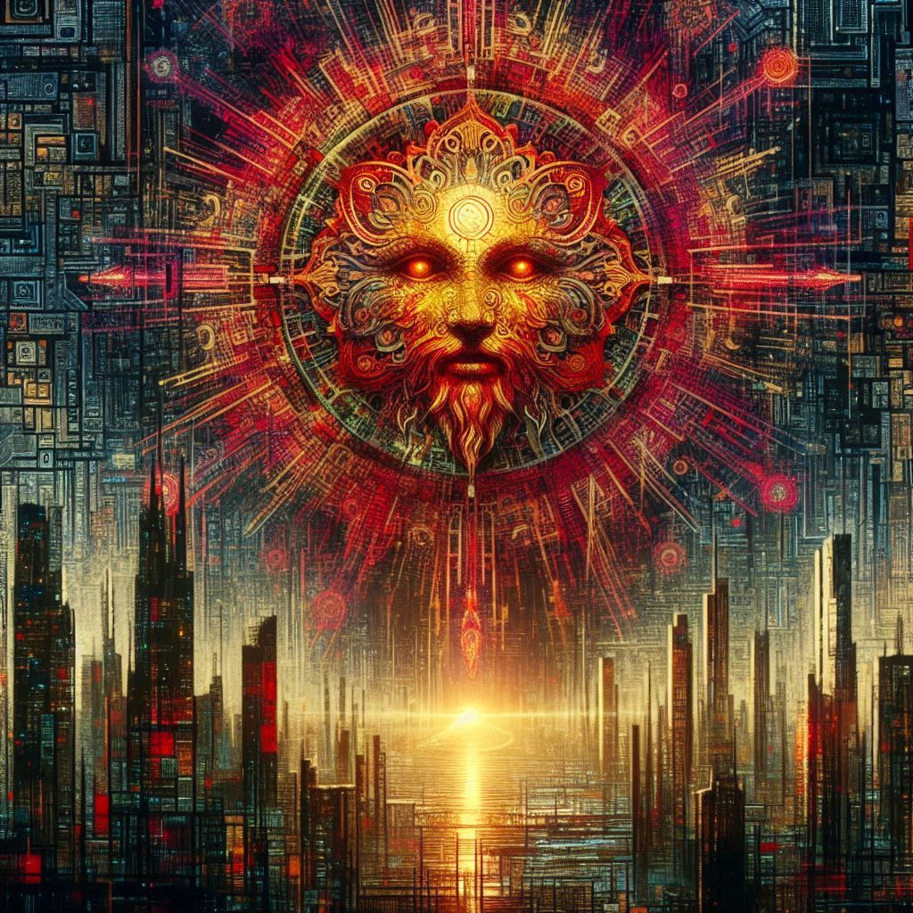 Cyber Sun - AI Generated Artwork - NightCafe Creator