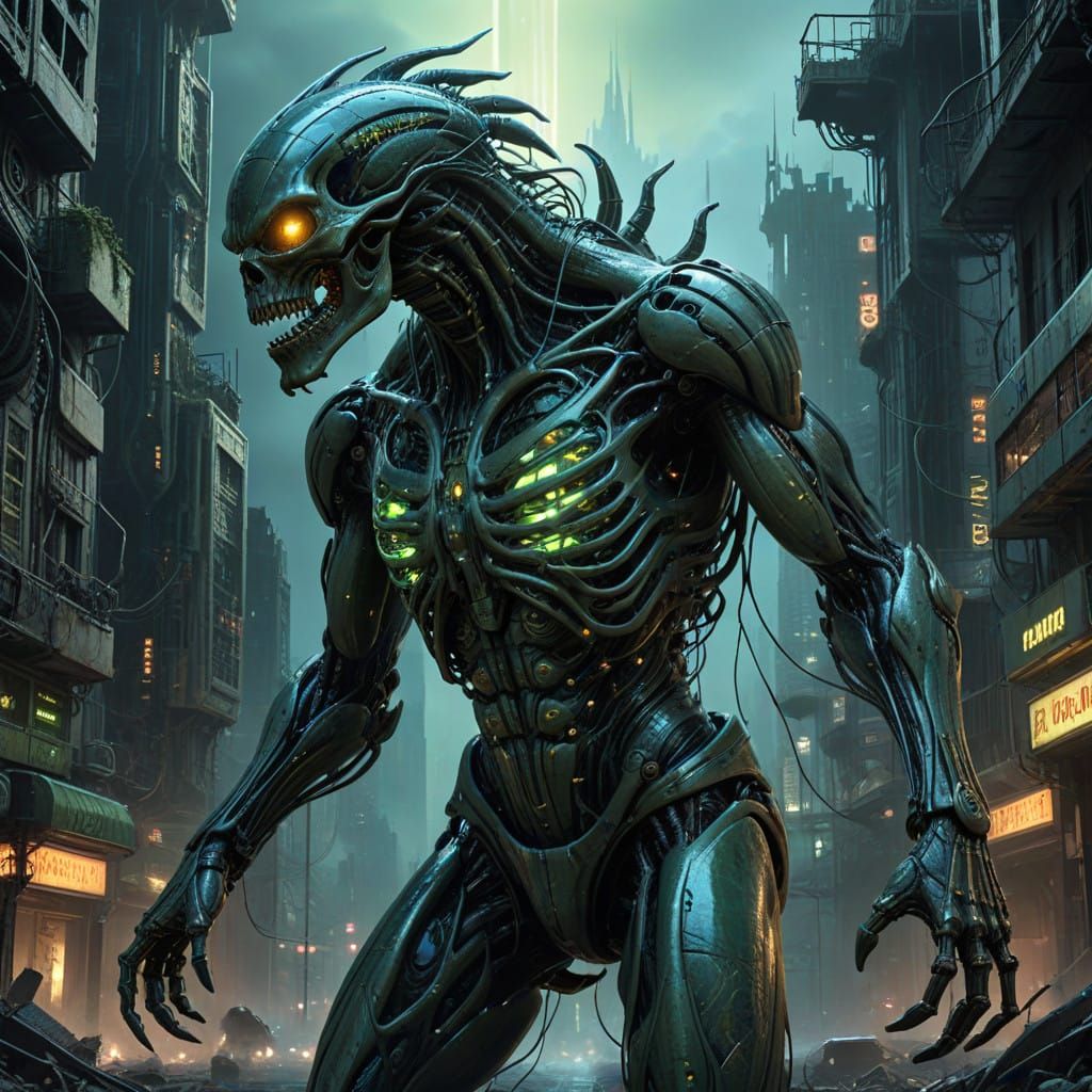 A detailed, hyperrealistic photo of a super villain with the body of a ...