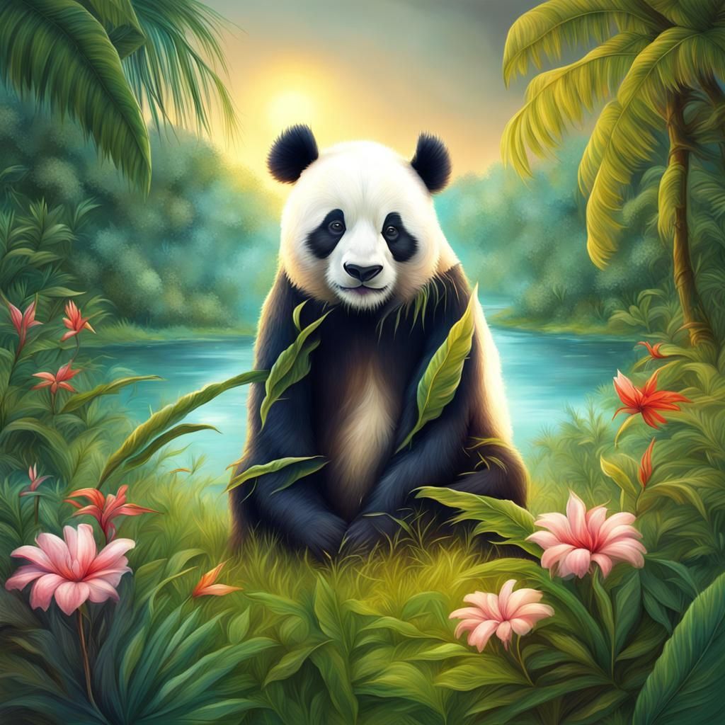 Adorable Panda - AI Generated Artwork - NightCafe Creator