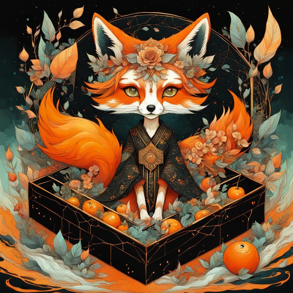 Fox in a Box - AI Generated Artwork - NightCafe Creator
