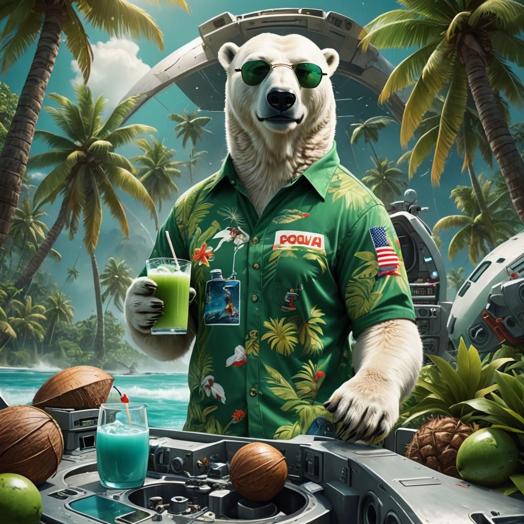 Kodiak Jack takes a rest on the Moons of Patangrul - AI Generated Artwork - NightCafe Creator