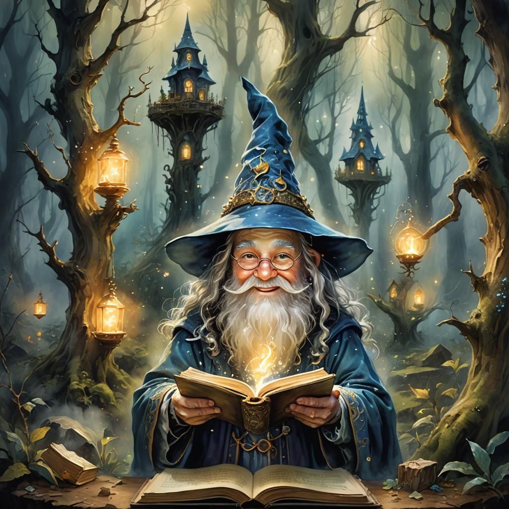 Happy Wizard - AI Generated Artwork - NightCafe Creator