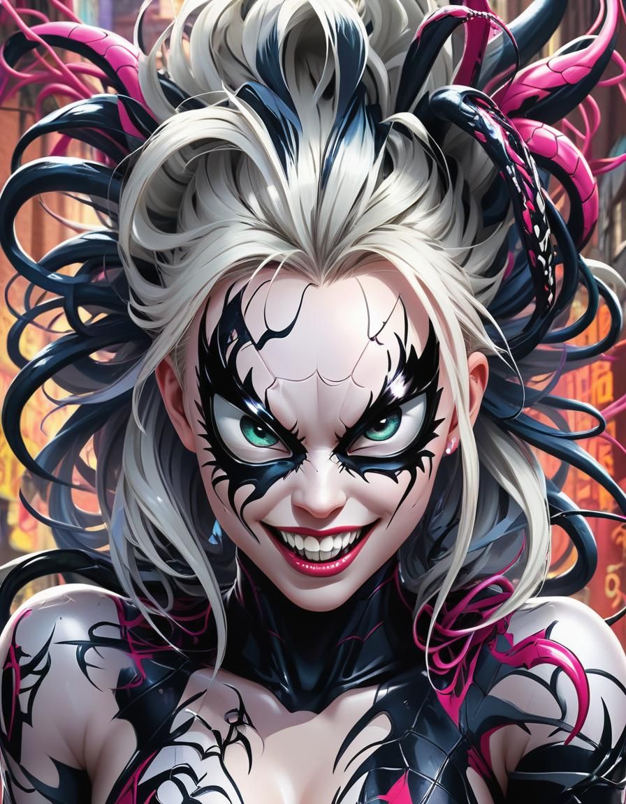 Gwen Venomized!! - AI Generated Artwork - NightCafe Creator