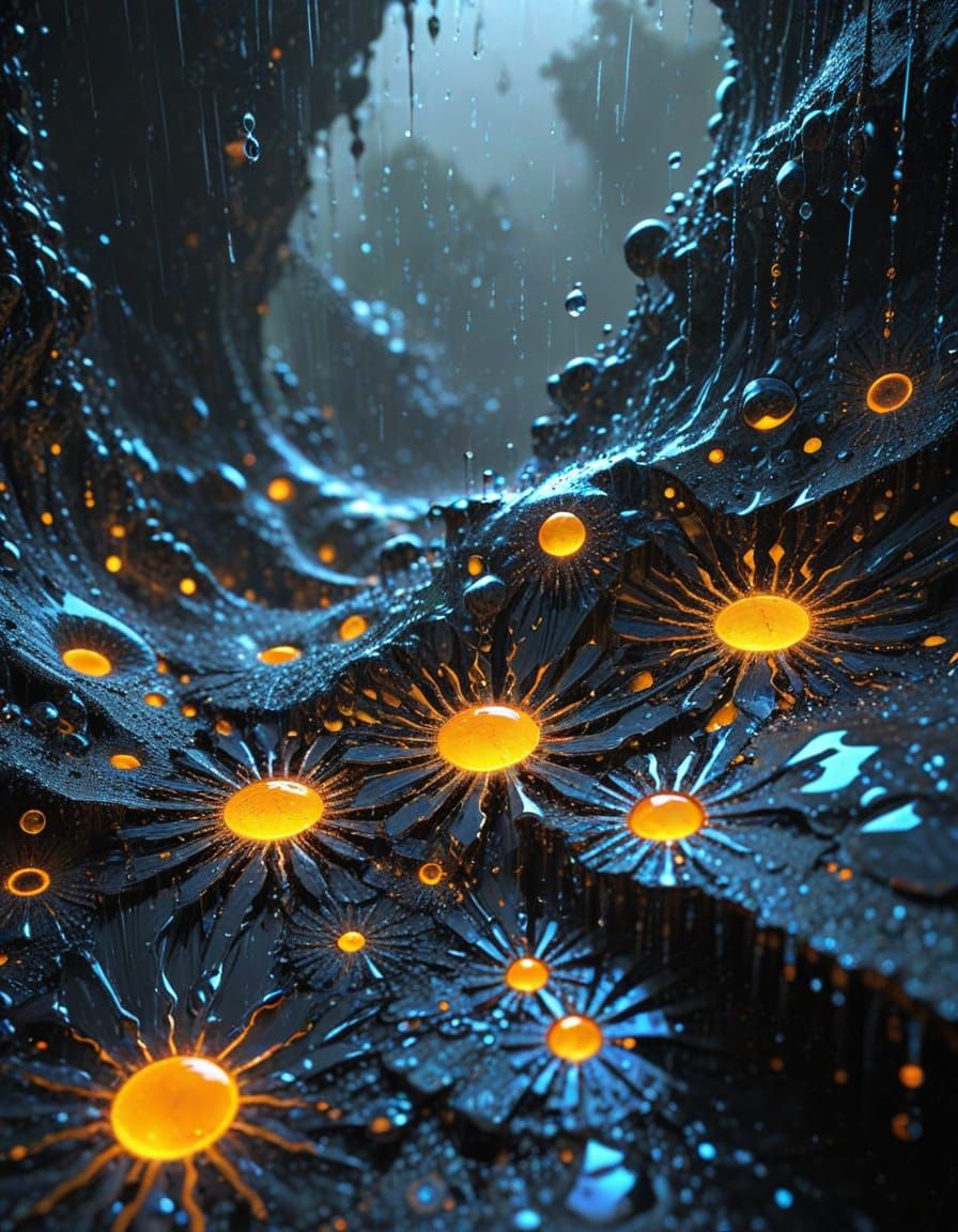 Infinitely Recursive Square Fractal Solar Rain