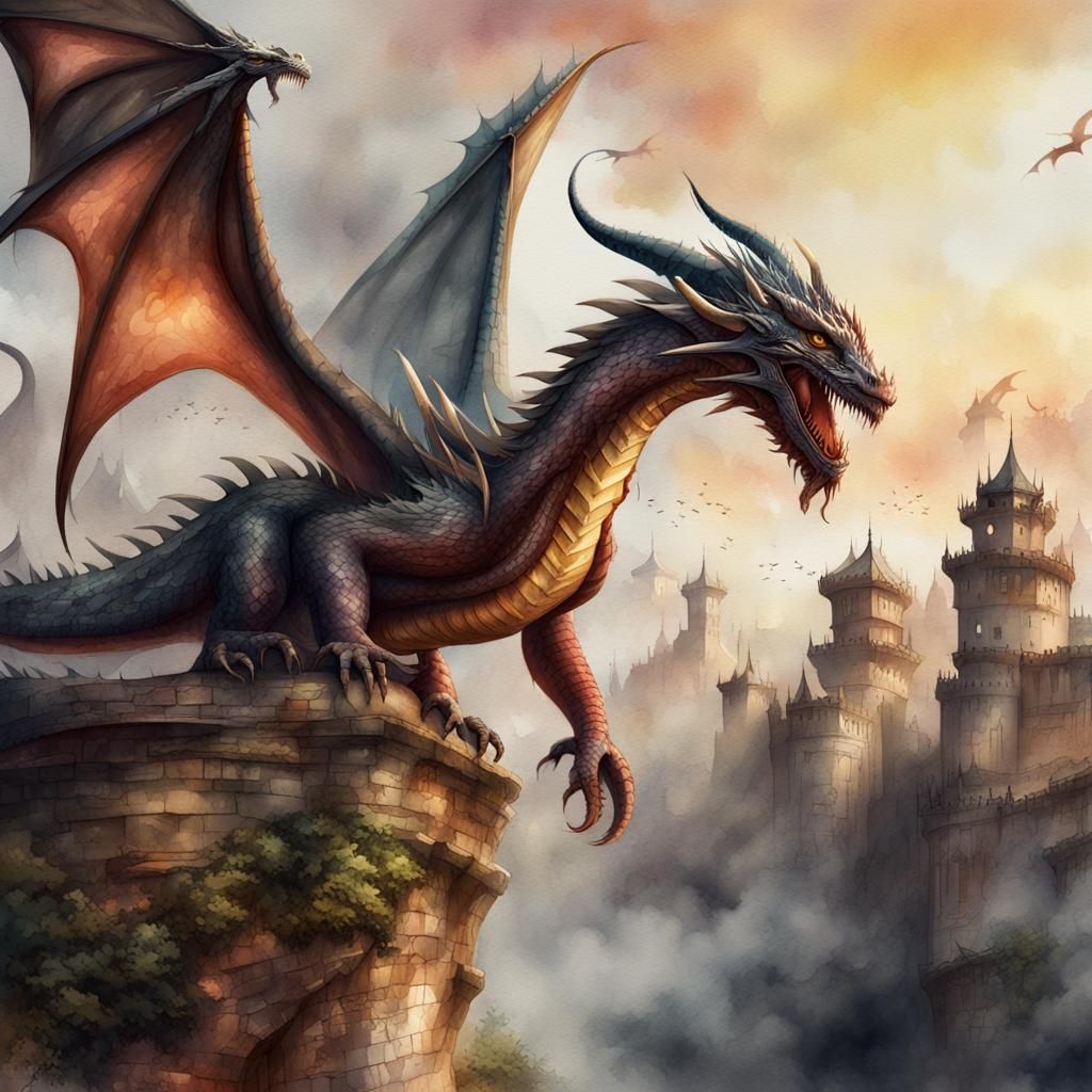 Winged Dragon - AI Generated Artwork - NightCafe Creator