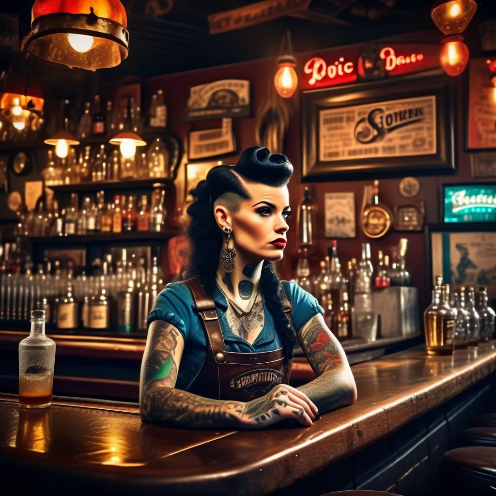Barmistress - AI Generated Artwork - NightCafe Creator