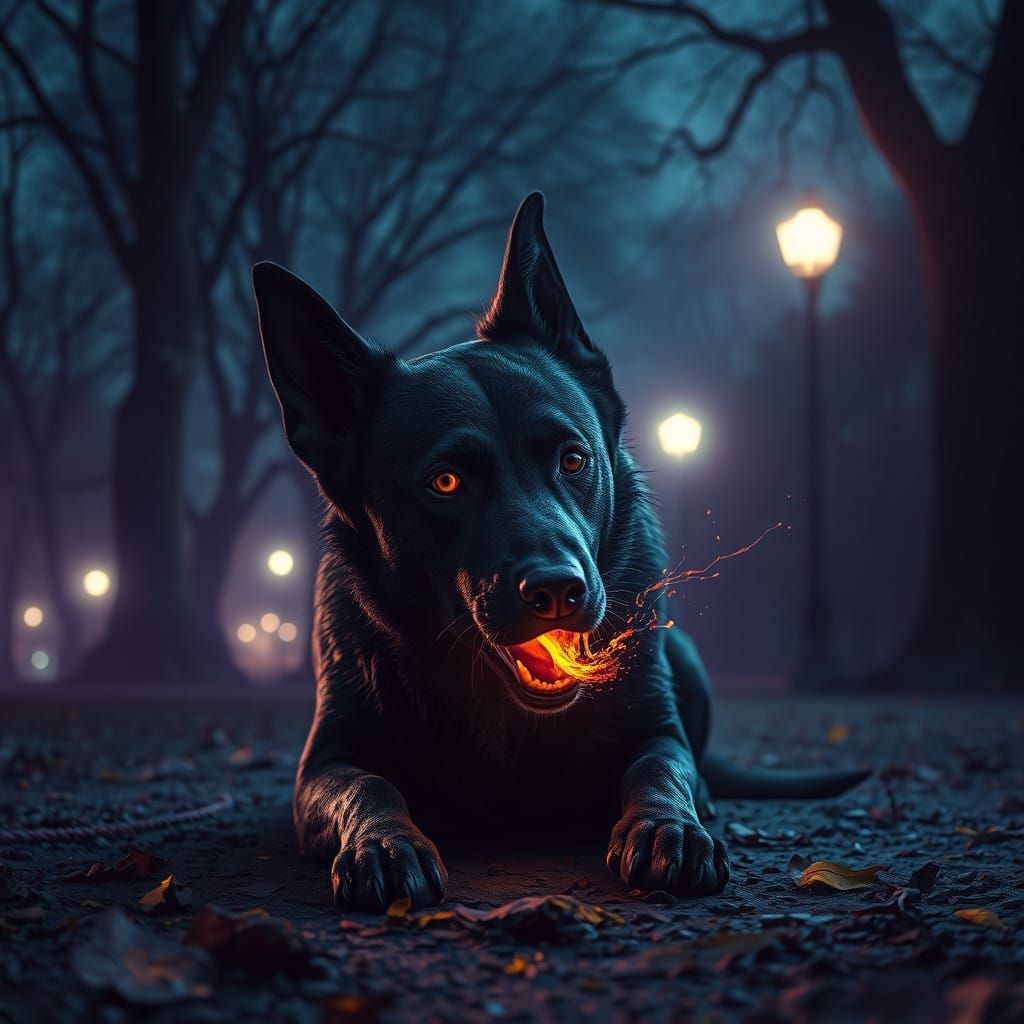 The Devouring of Despair - Majestic Dark Fantasy Canine Devo...