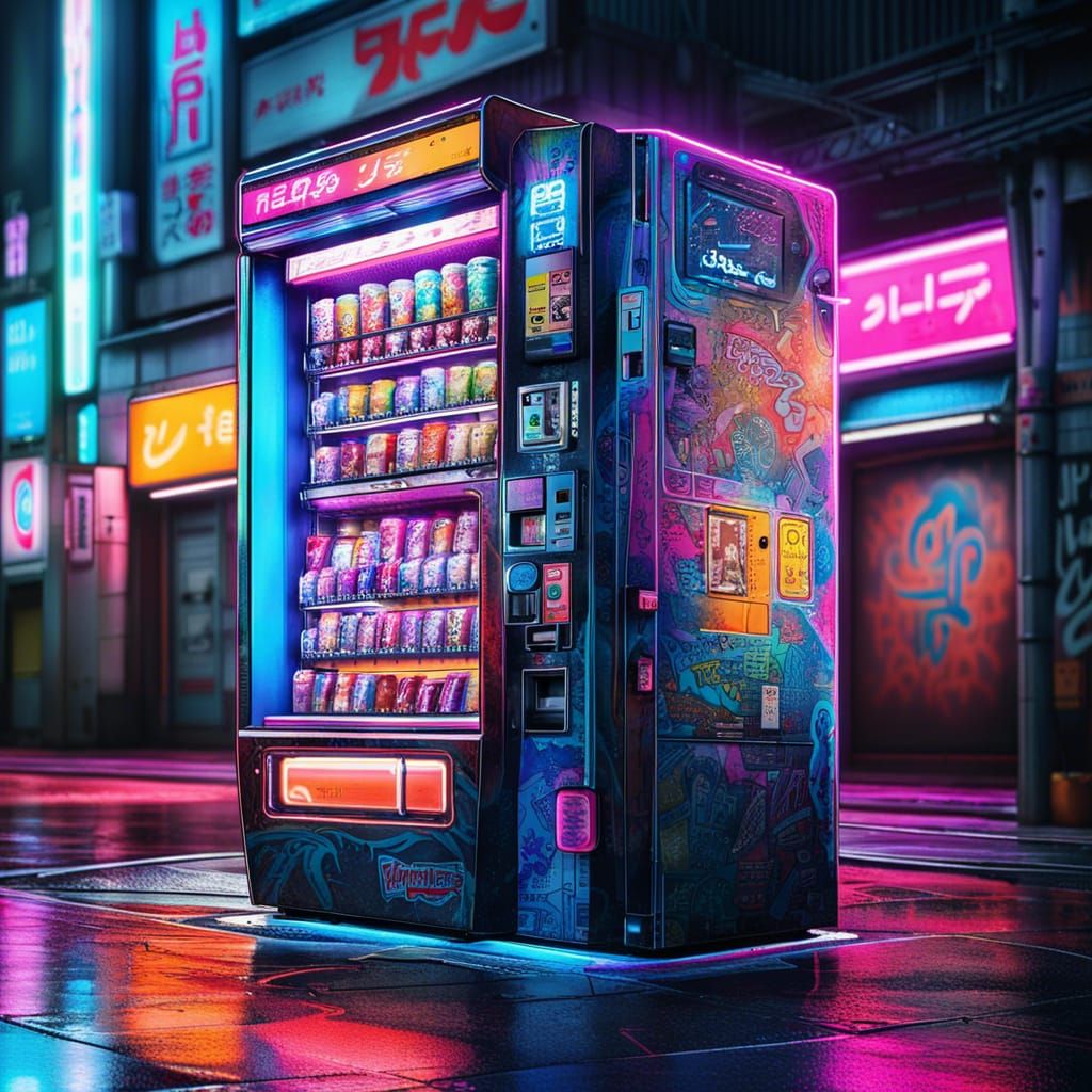 Tokyo Vending machine - AI Generated Artwork - NightCafe Creator