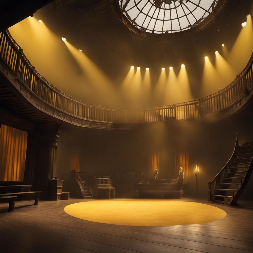 Stage play, yellow mist - AI Generated Artwork - NightCafe Creator