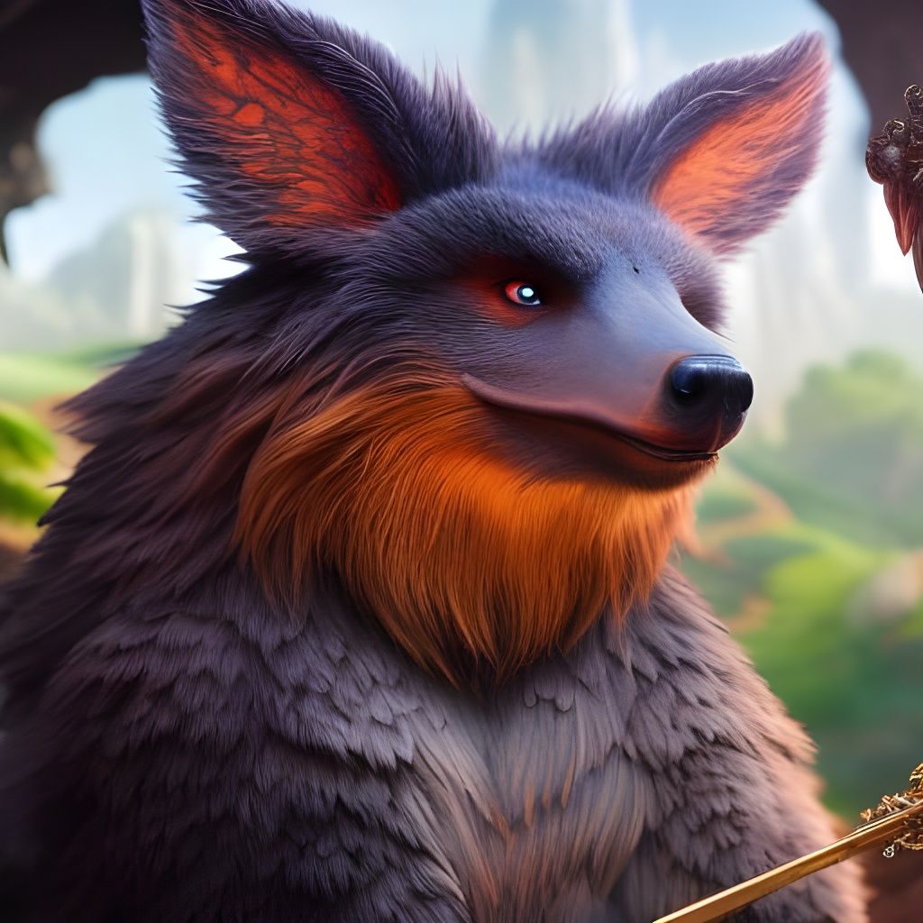 Jackal by the bonfire - AI Generated Artwork - NightCafe Creator