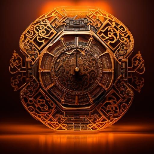 A ancient chinese scientific captivating clock that combining Eastern ...