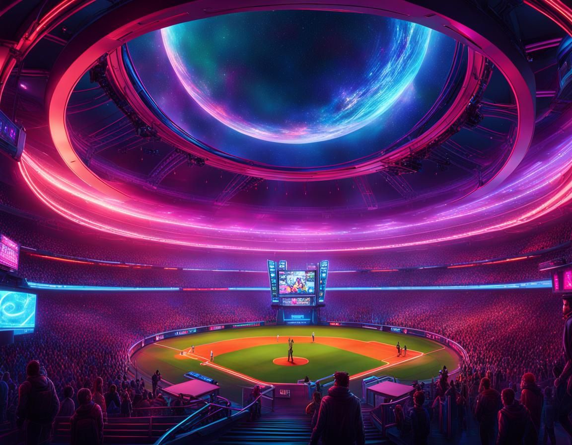 Outer Space Baseball - AI Generated Artwork - NightCafe Creator