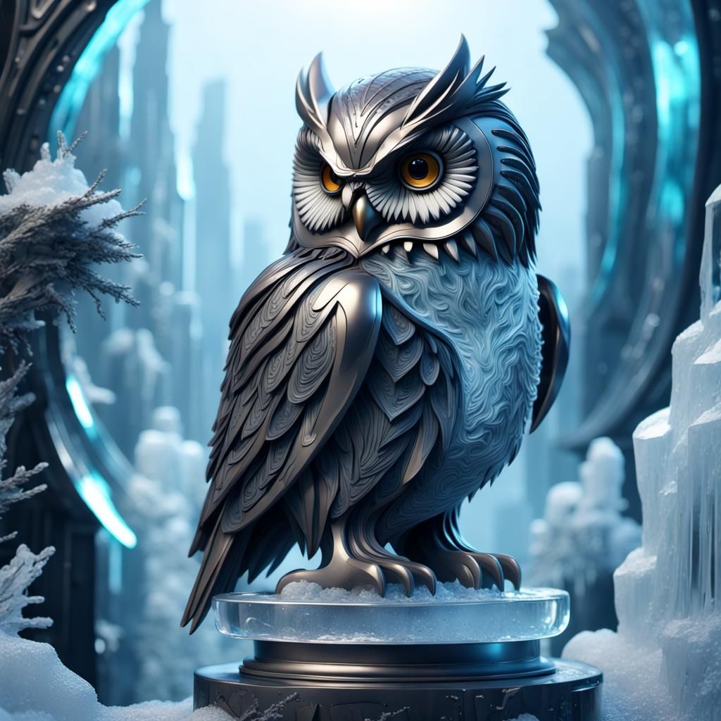 ICE OWL - AI Generated Artwork - NightCafe Creator