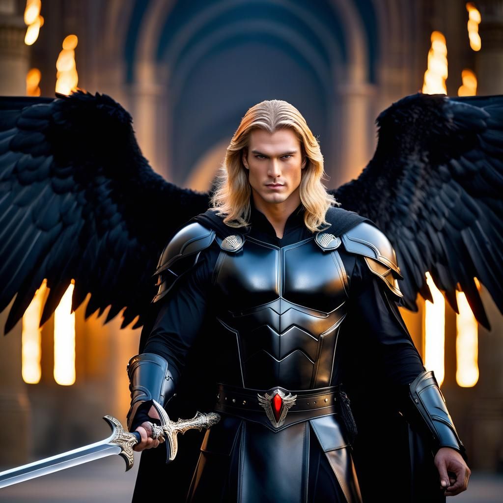 Lucifer ready to face Michael during the insurrection. - AI Generated ...