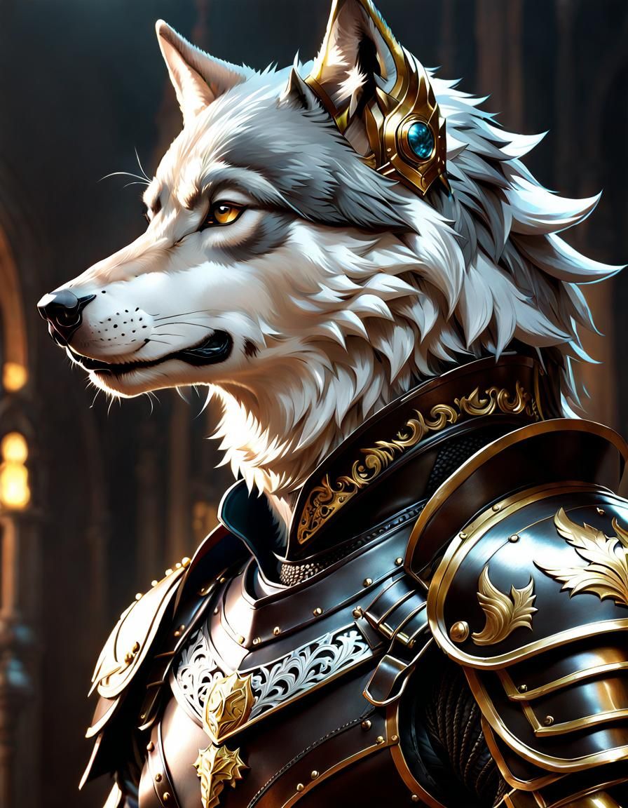 Wolf knight - AI Generated Artwork - NightCafe Creator