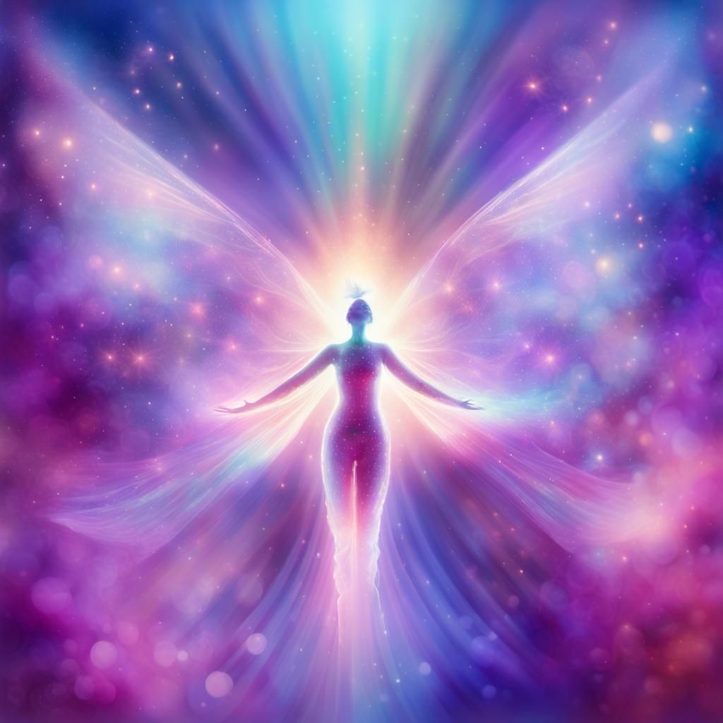A cosmic being radiating light - AI Generated Artwork - NightCafe Creator