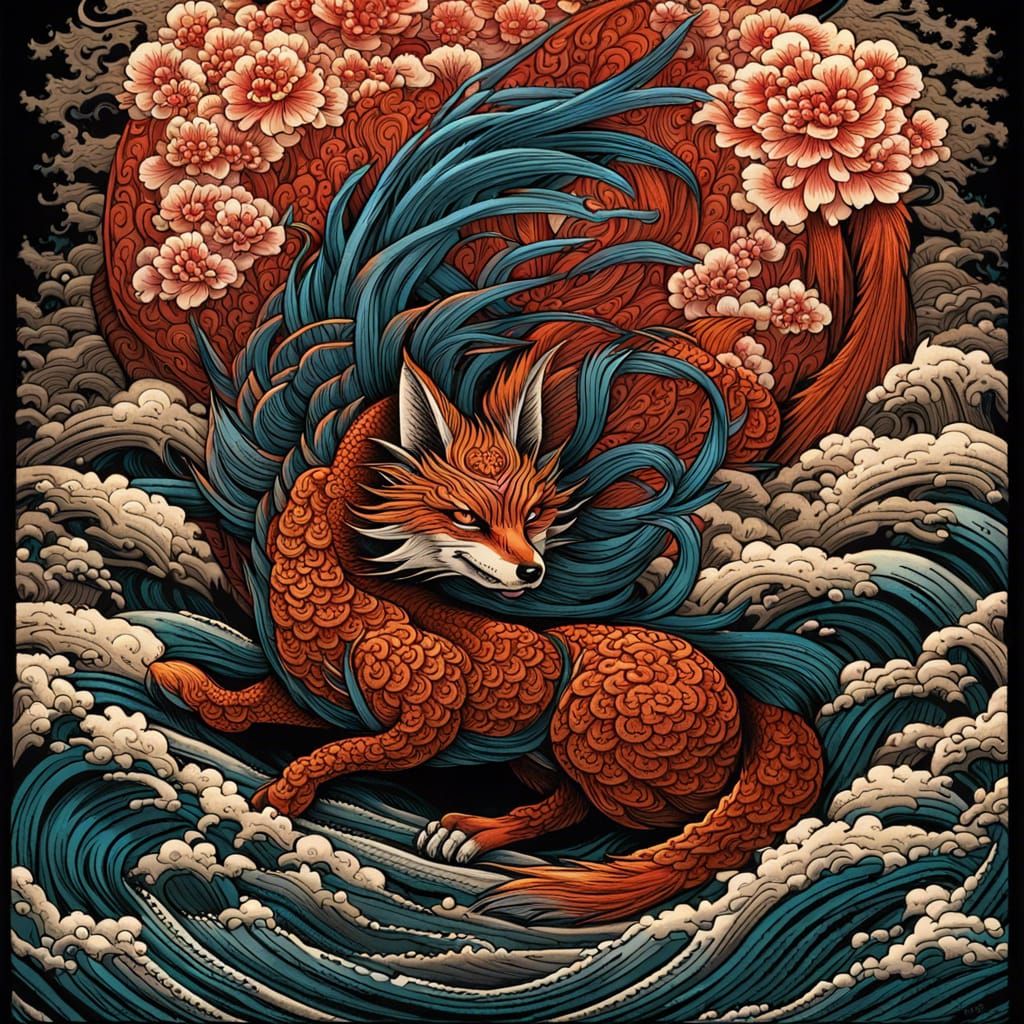 Fox dragon - AI Generated Artwork - NightCafe Creator