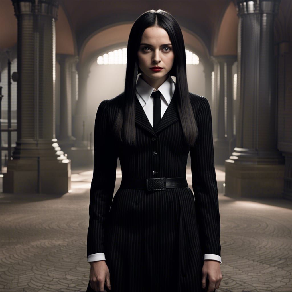 Ana De Armas as Wednesday Addams - AI Generated Artwork - NightCafe Creator