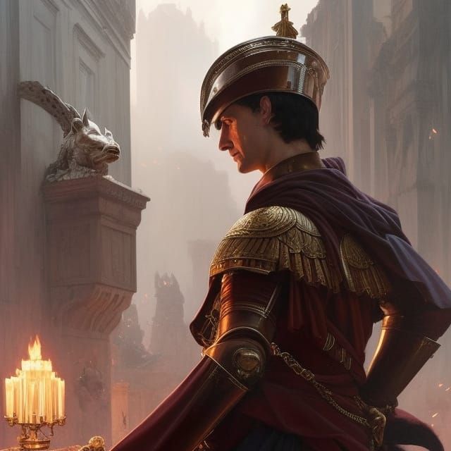 Collapsing Timelines: Julius Caesar as Napoleon - AI Generated Artwork - NightCafe Creator