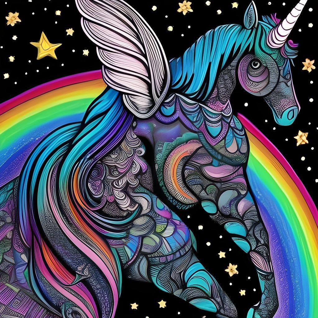 Unicorn evolution - AI Generated Artwork - NightCafe Creator