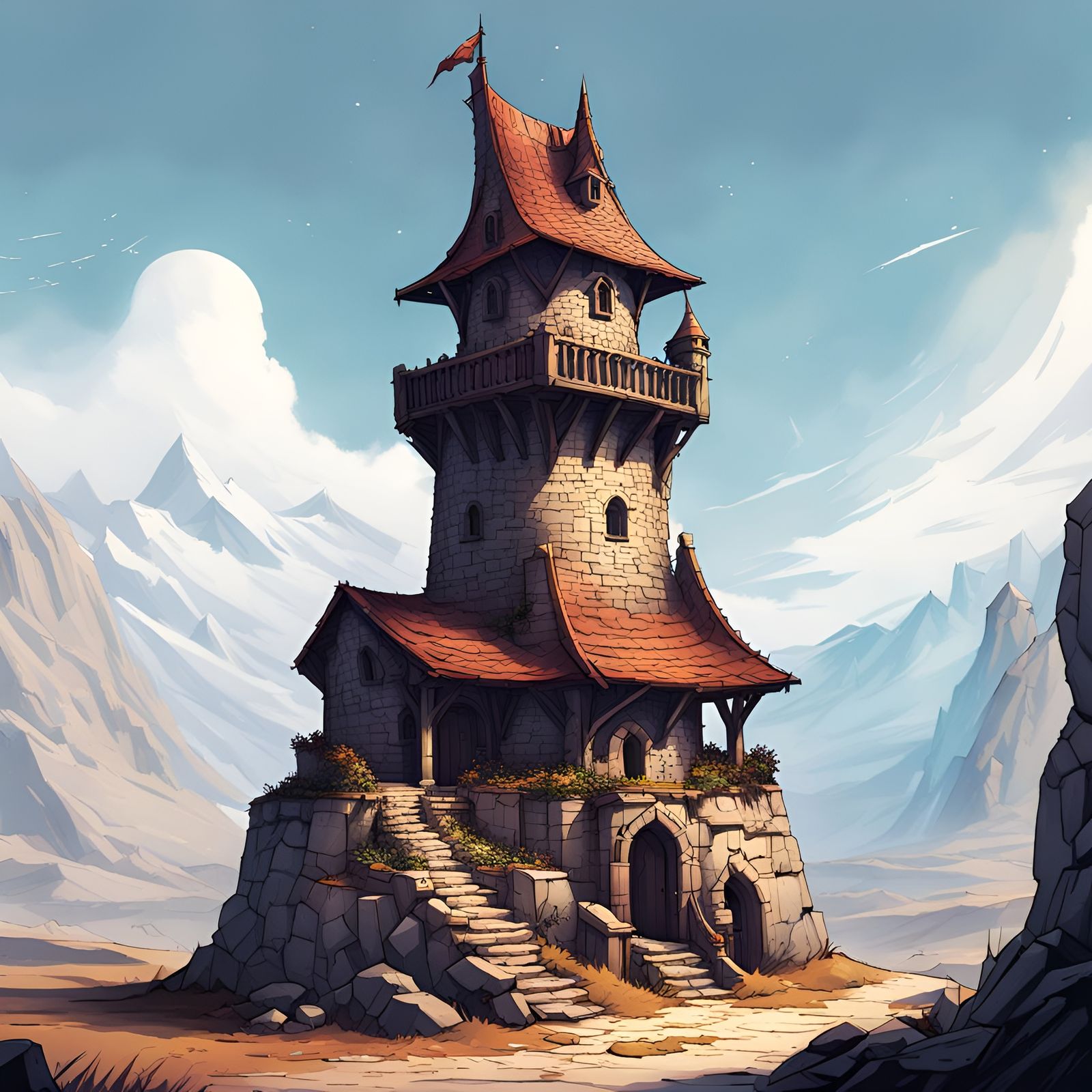 Wizards Tower 02 - AI Generated Artwork - NightCafe Creator