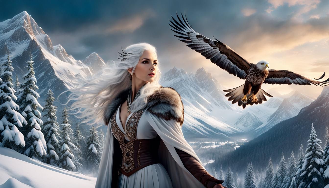 Lady Hawk - AI Generated Artwork - NightCafe Creator