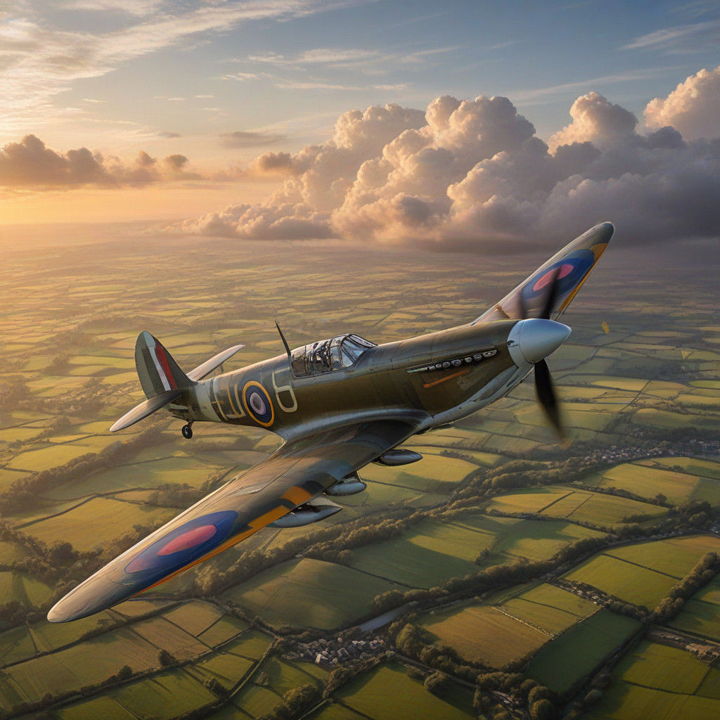 Spitfire Mk IX - Dynamic Spitfire in Sunset Flight over ...
