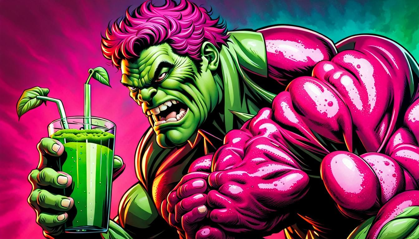 Pink Hulk - AI Generated Artwork - NightCafe Creator