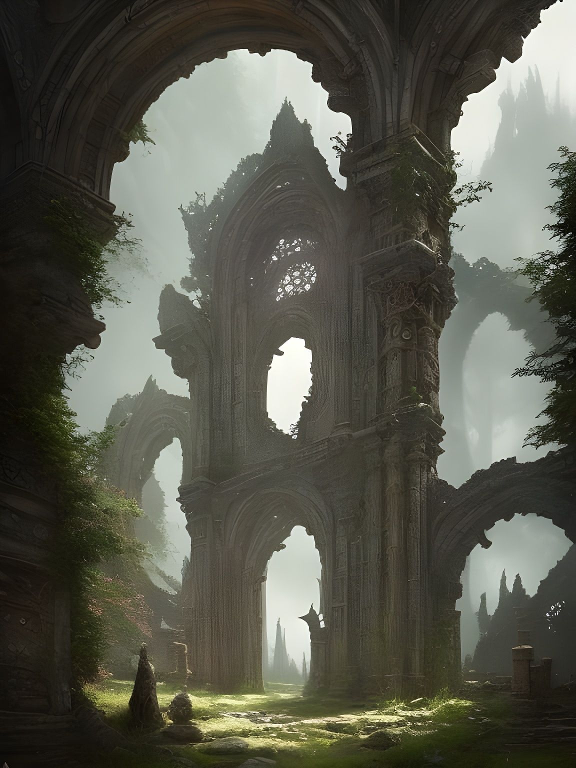 4th Age Elven Ruins - AI Generated Artwork - NightCafe Creator