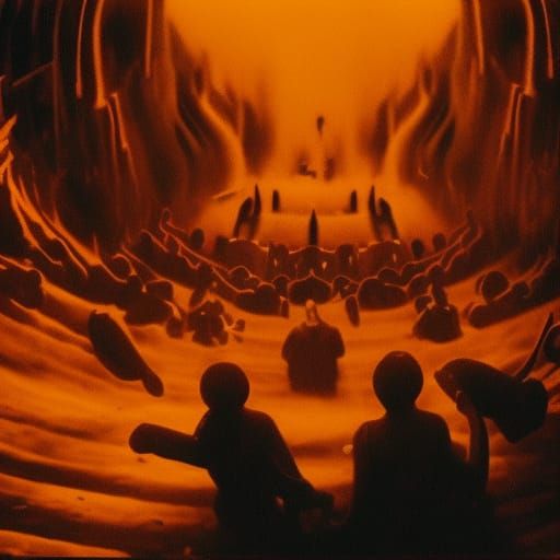 The Souls Of The Dammed Being Burned For Eternity - AI Generated ...