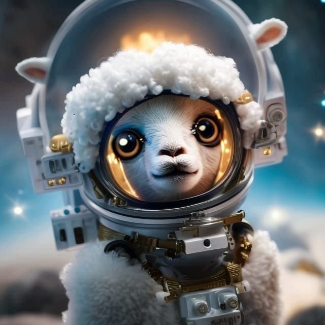 Adorable Space Sheep - AI Generated Artwork - NightCafe Creator