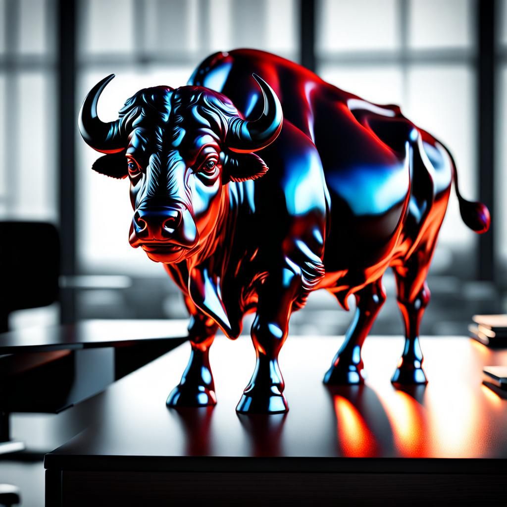Blown-Glass Black Buffalo - AI Generated Artwork - NightCafe Creator