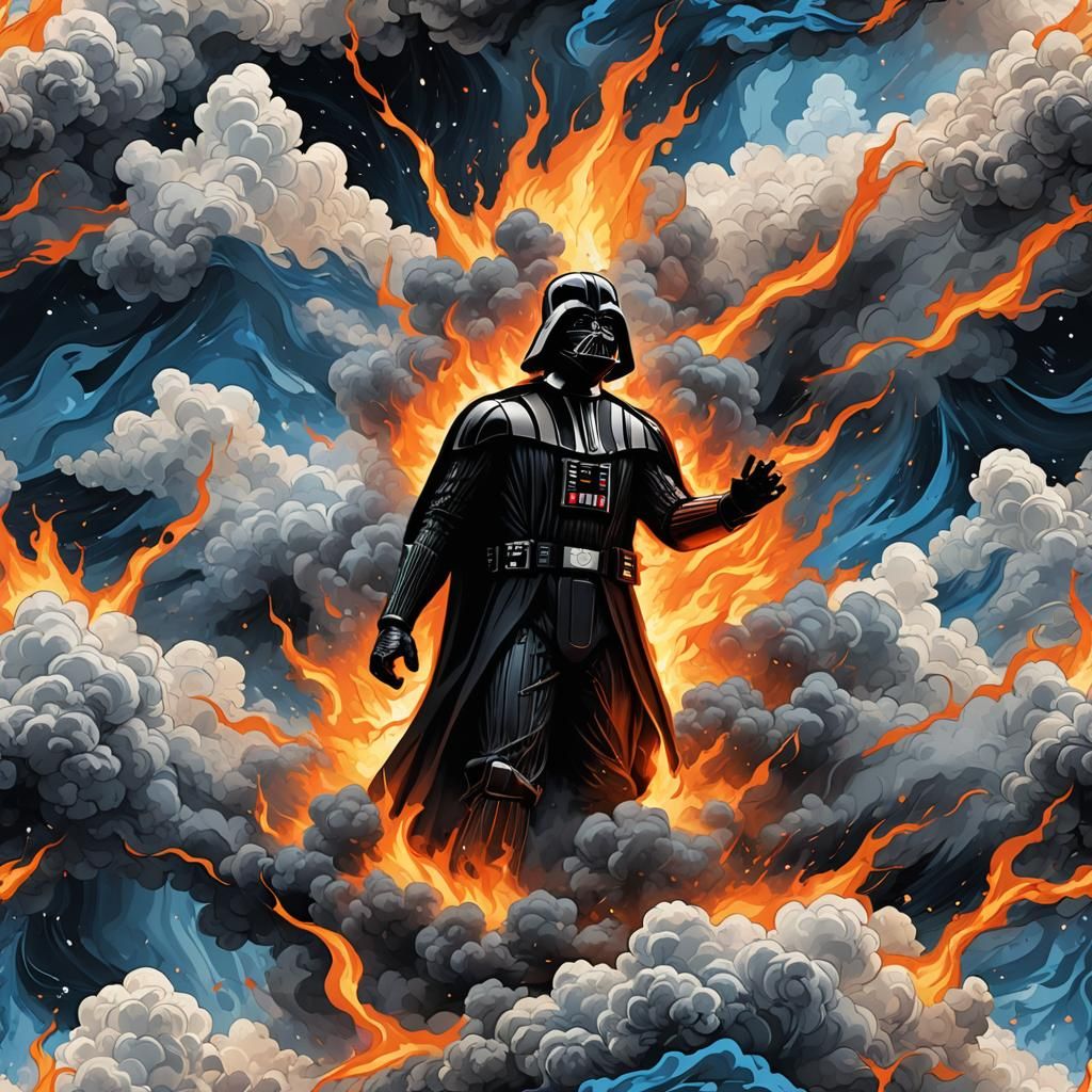 Vader - Fire in the Sky - AI Generated Artwork - NightCafe Creator