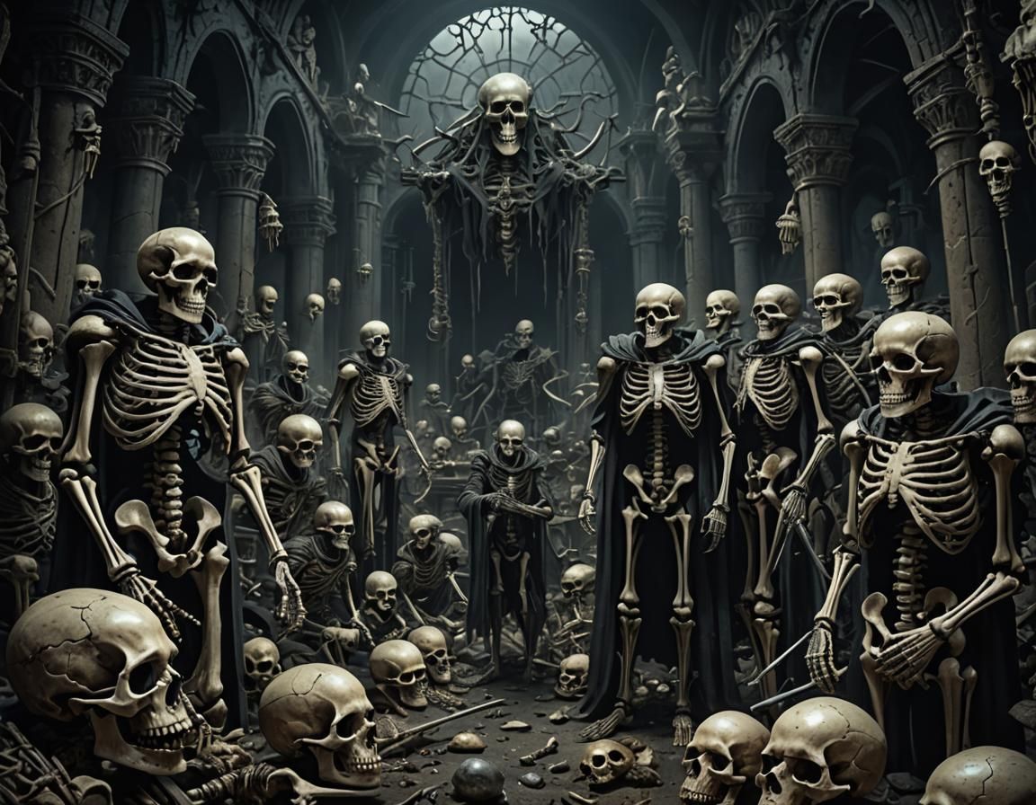SKELETONS, SKULLS, & BONES. - AI Generated Artwork - NightCafe Creator