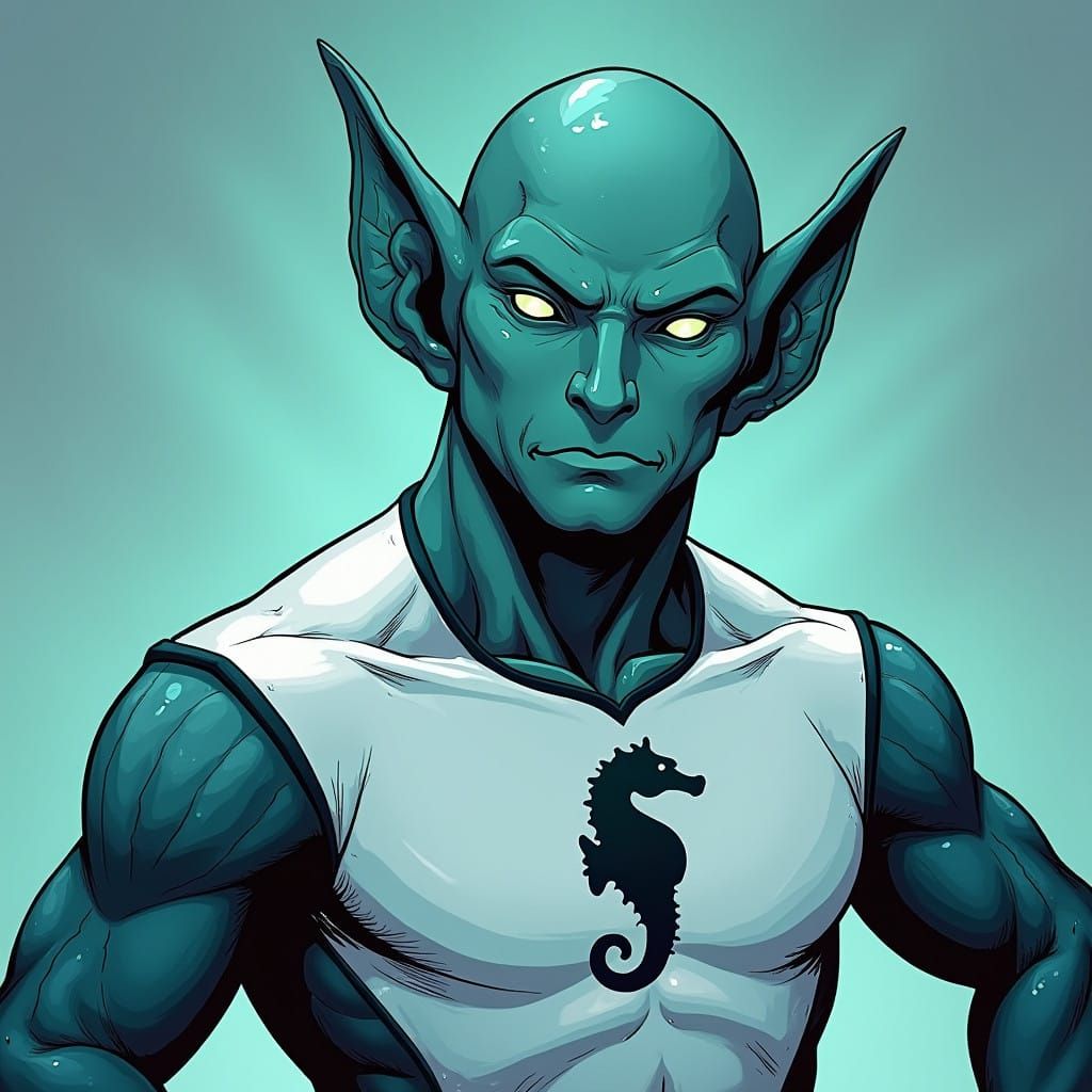 Merman II - Merman II in Comic Book Style