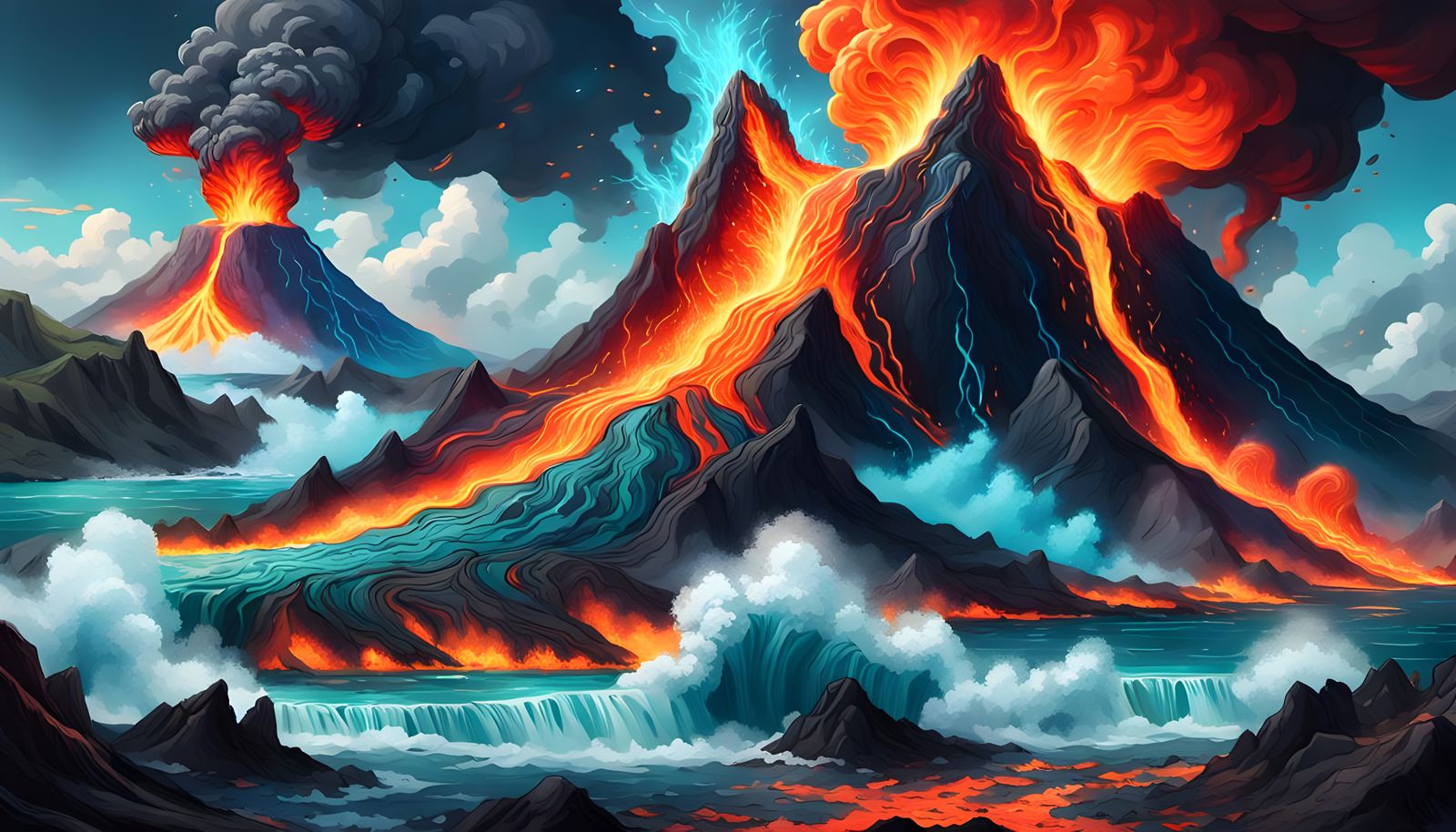 "Blue lava (Indonesian: api biru) or sulfur fire, is a phenomenon that ...