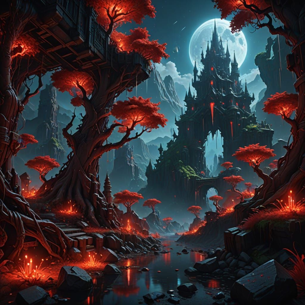 "Red Sprites" HDR UHD 3D - Fantastical Red Sprites in Vivid ...