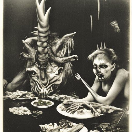 We Meet to Eat Meat - AI Generated Artwork - NightCafe Creator