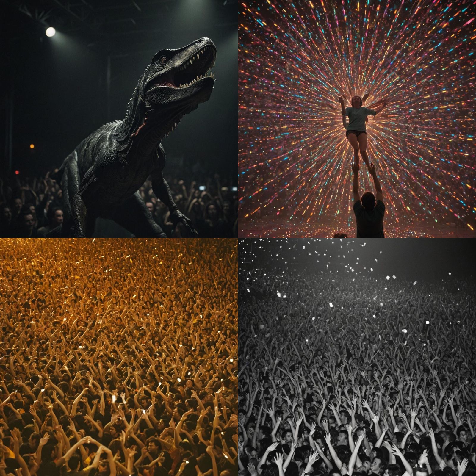 big crowd on a show with flashes - AI Generated Artwork - NightCafe Creator