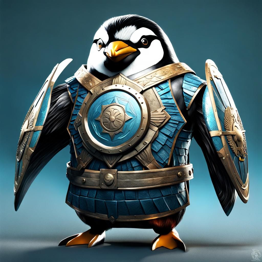 Penguin Warrior - AI Generated Artwork - NightCafe Creator