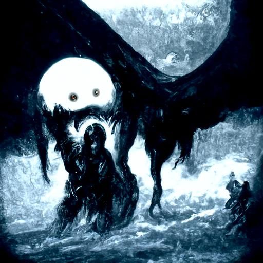 Demon eyes XO moon - AI Generated Artwork - NightCafe Creator