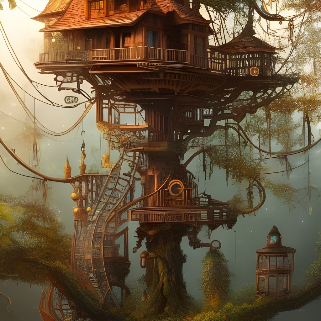 tree house - AI Generated Artwork - NightCafe Creator