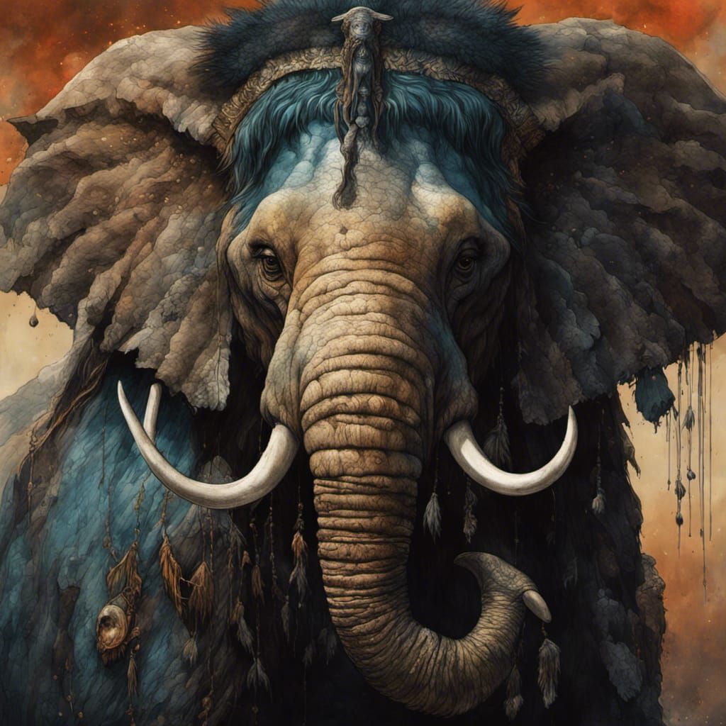 Neolithic Forgotten Mammoth God 4 - AI Generated Artwork - NightCafe ...
