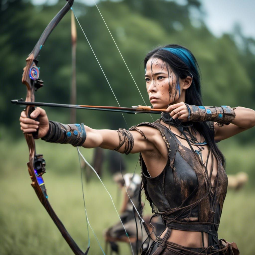 80s Retro Futuristic Archery Champion - AI Art