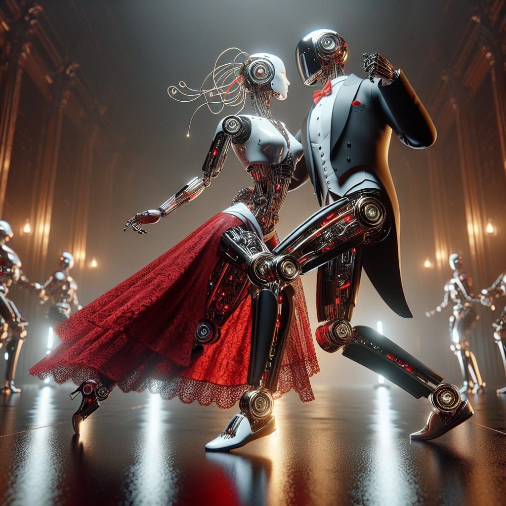 Dancing Robots - AI Generated Artwork - NightCafe Creator