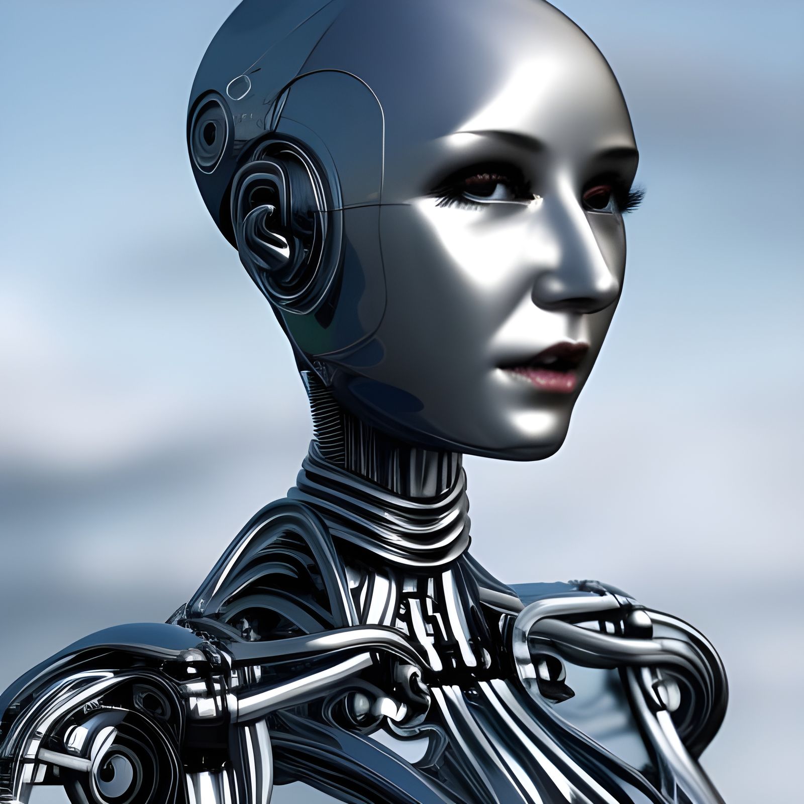 Silver Maiden - AI Generated Artwork - NightCafe Creator