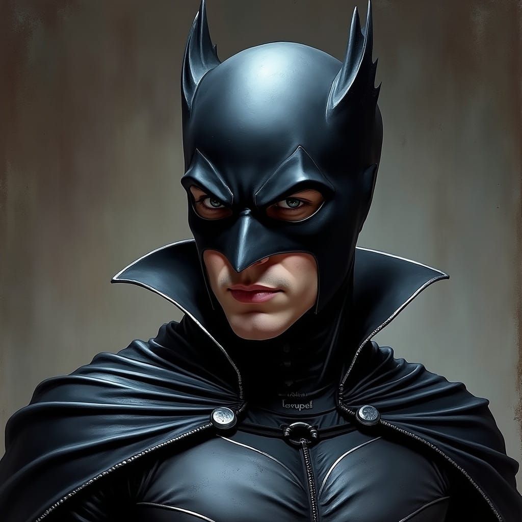 Darkwing II - Dark Gothic Superhero in Midnight Cape