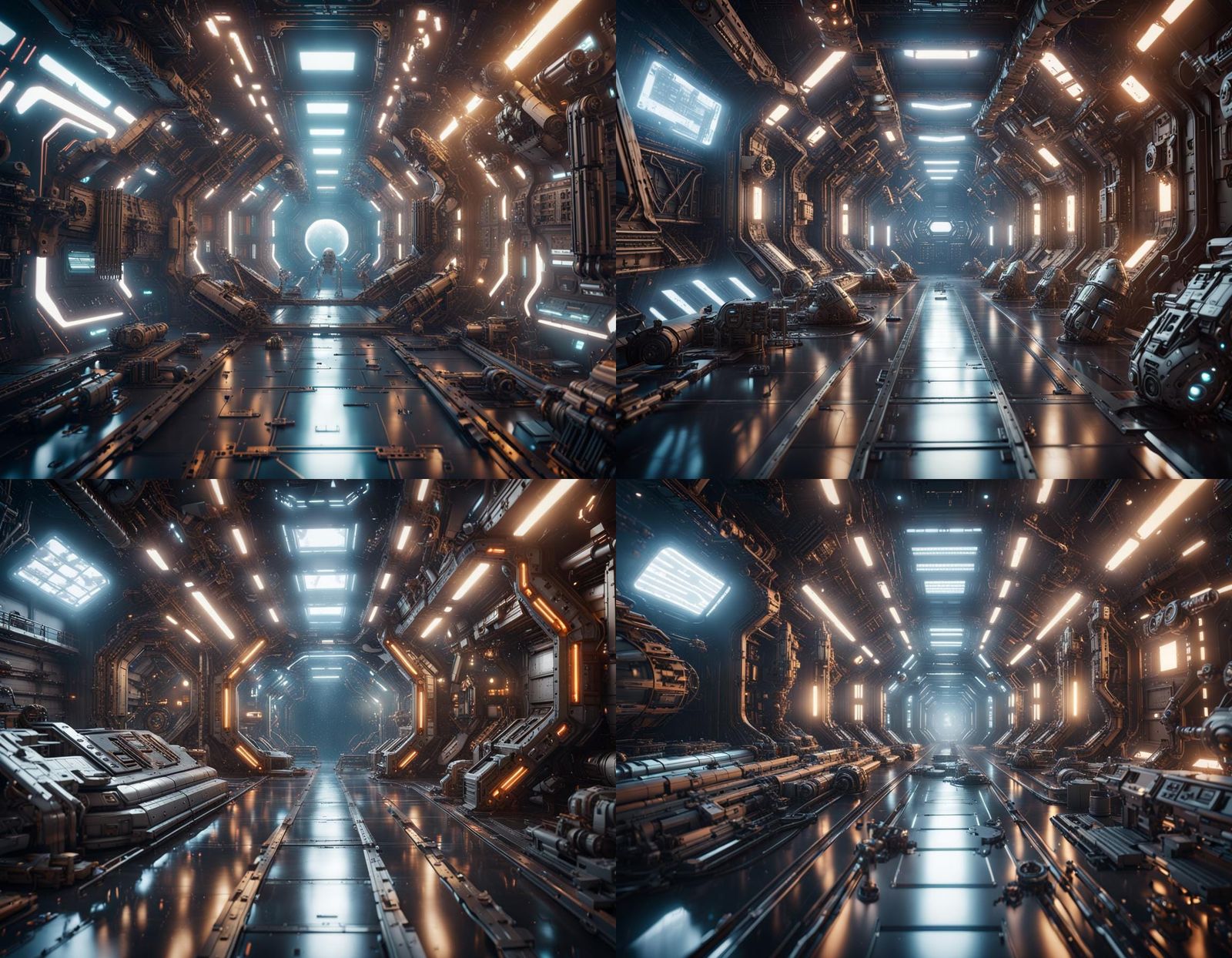 space factory in deep space on Lone Star with a river of stars running ...