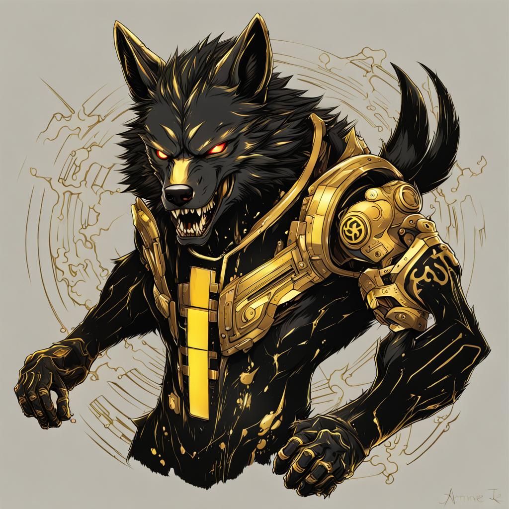 A Cybernetic Werewolf - AI Generated Artwork - NightCafe Creator