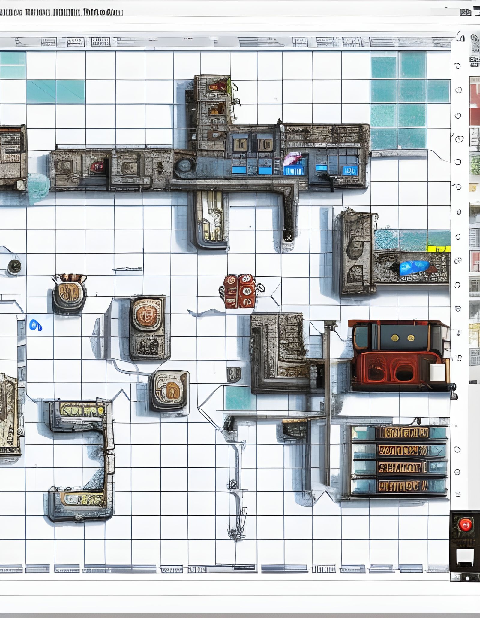 second try, post-apocalypse battlemap of factory. - AI Generated ...